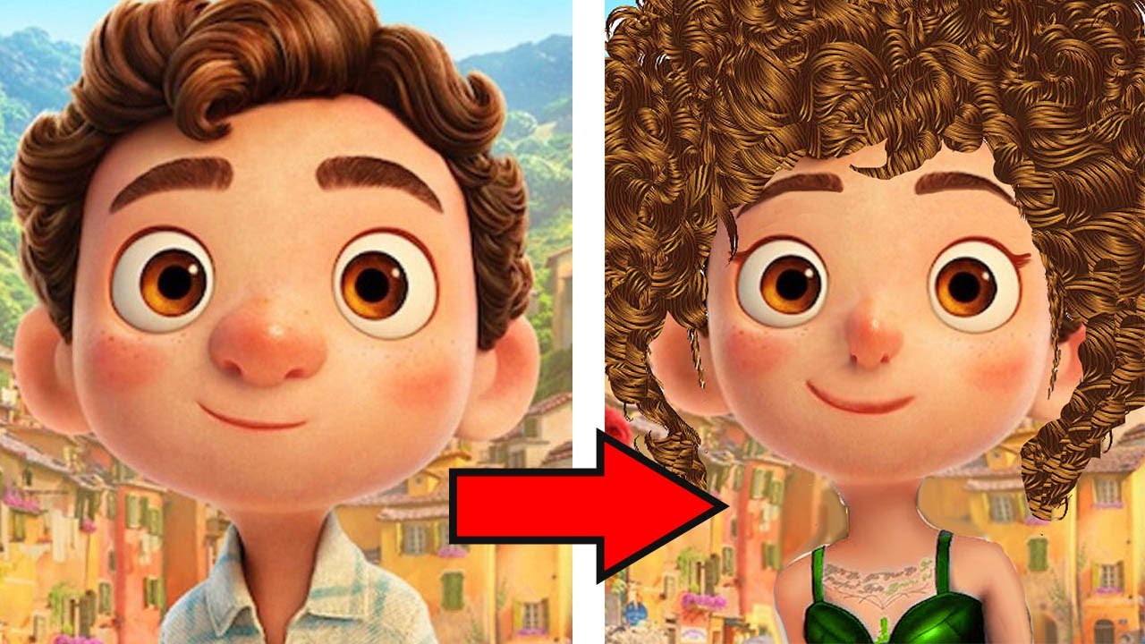 Luca Pixar Disney Glow Up Into Girl Genderbend - Disney Transformation ...