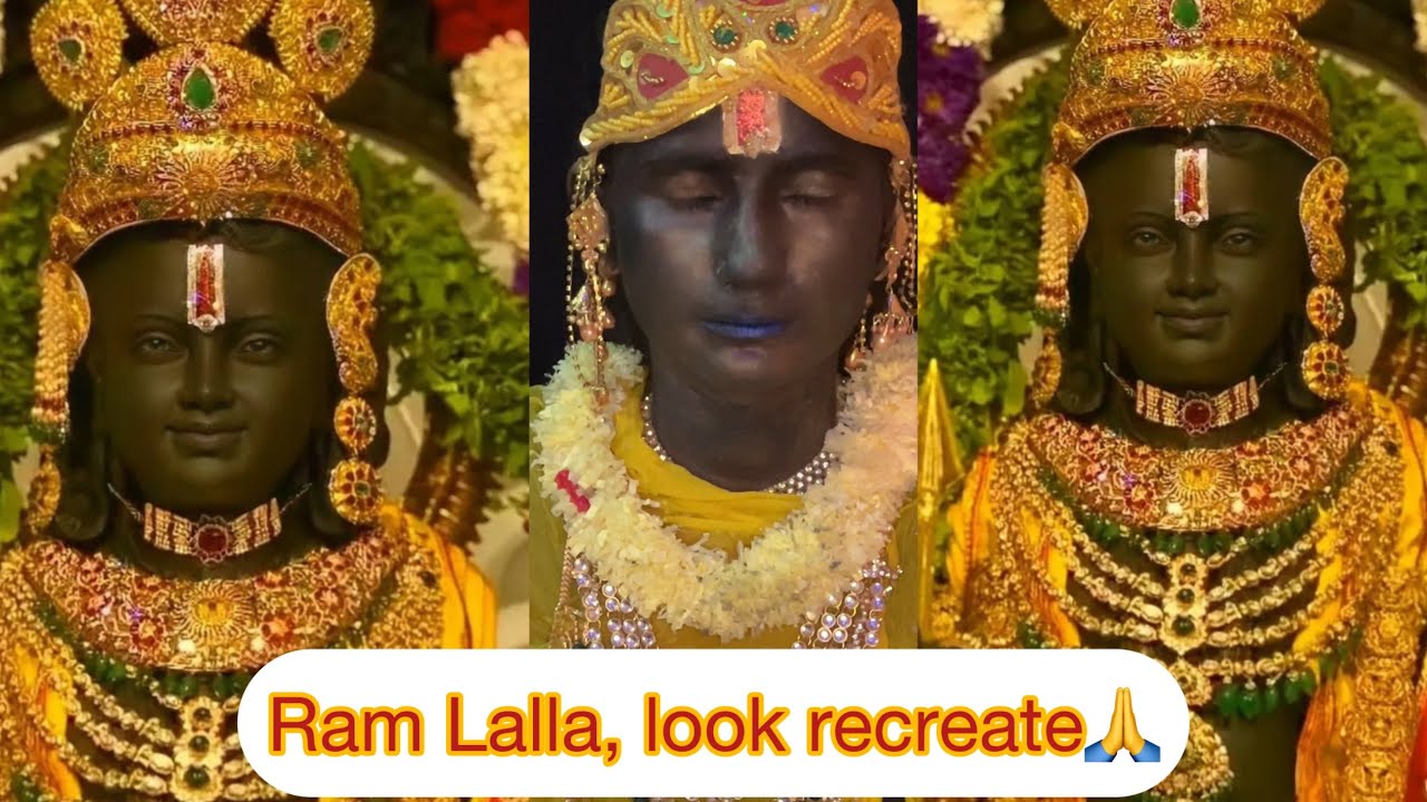 Bhagwan Ram Lala look recreate🙏| Ram Lala makeup🙏| #youtube # ...