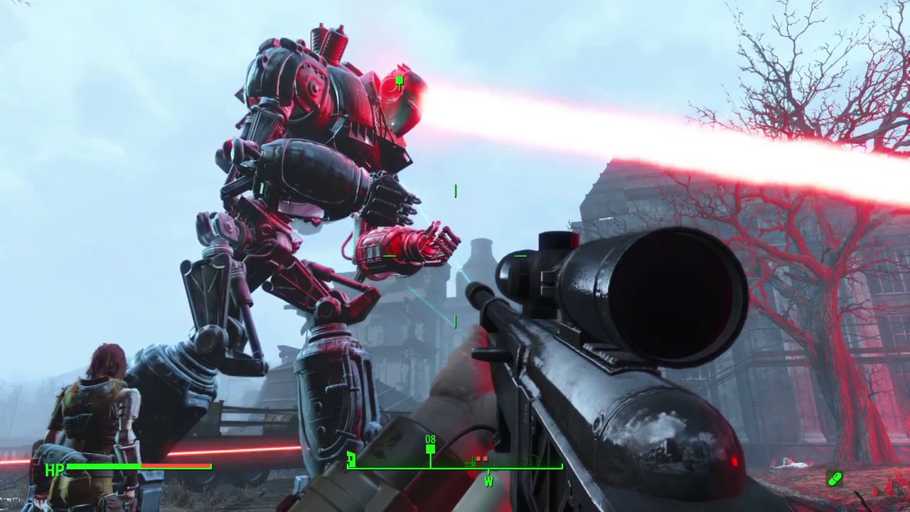 Fallout 4 - American Mech Rampage - YouTube