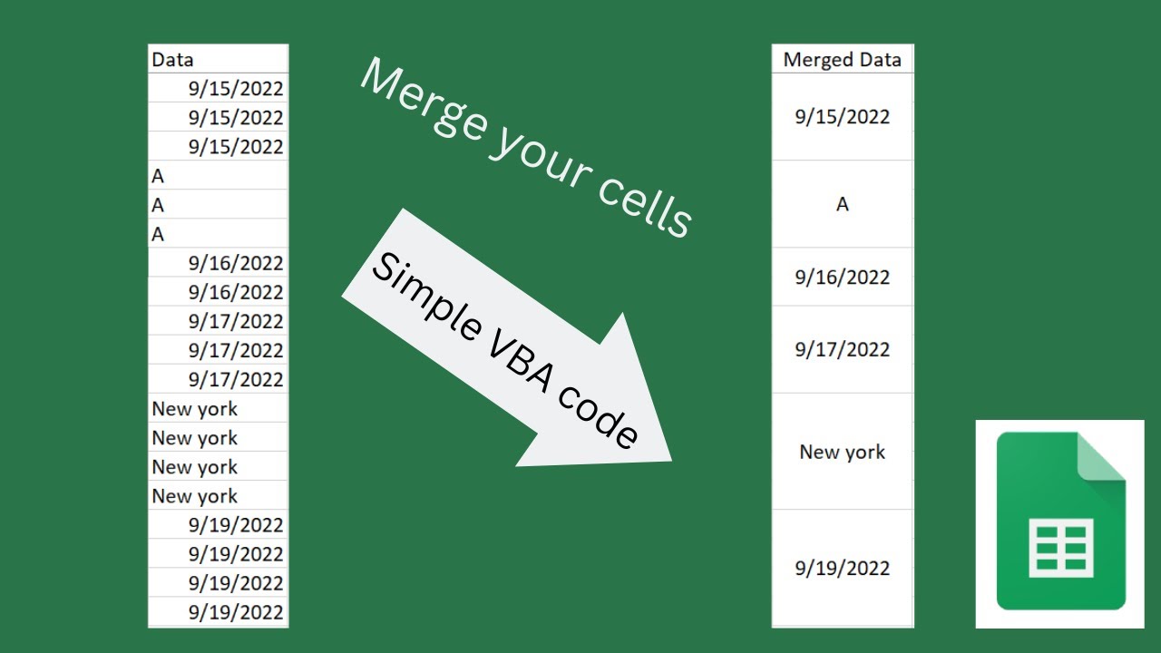 Merge Cells Using Vba Simple Code YouTube Merge Cells Using Vba Simple Code YouTube