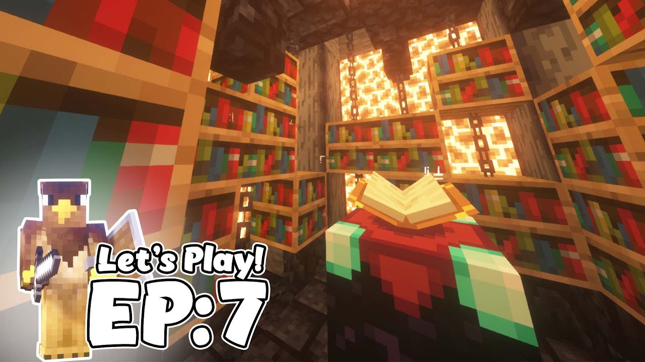 Minecraft: Hanging Library Style Enchanting Room - 1.16 Survival Let's ...