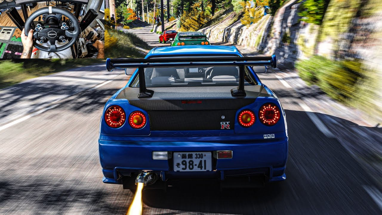 Nissan GTR R34 Vs R33 Vs R32 Mountain Run - Assetto Corsa | Moza R9 ...