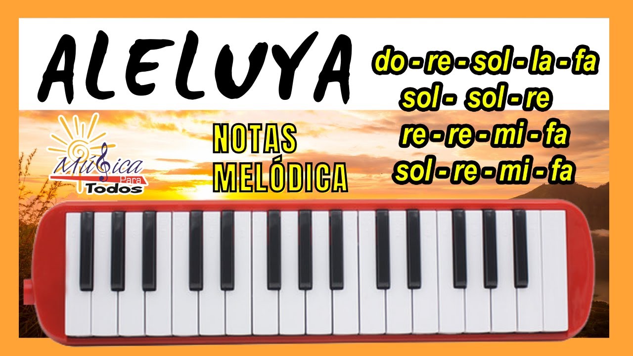 Cómo tocar ALELUYA en MELÓDICA fácil Tutorial con animación (Hallelujah ...
