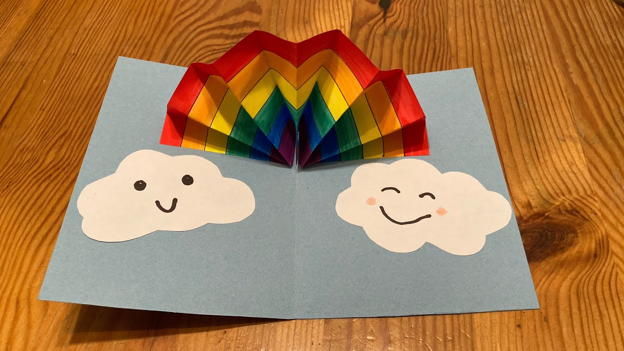 Pop-up Rainbow card (Part 1) - YouTube