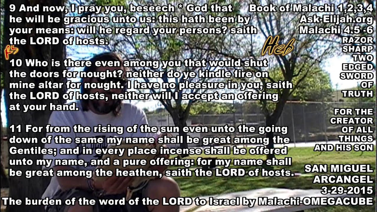 Book of Malachi - Malachi Chapter 1 - Omegacube - Burden of the word of ...