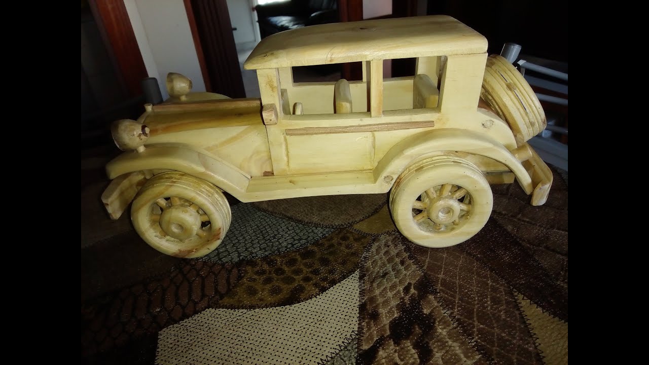 Hermoso auto antiguo de madera, paso a paso - YouTube