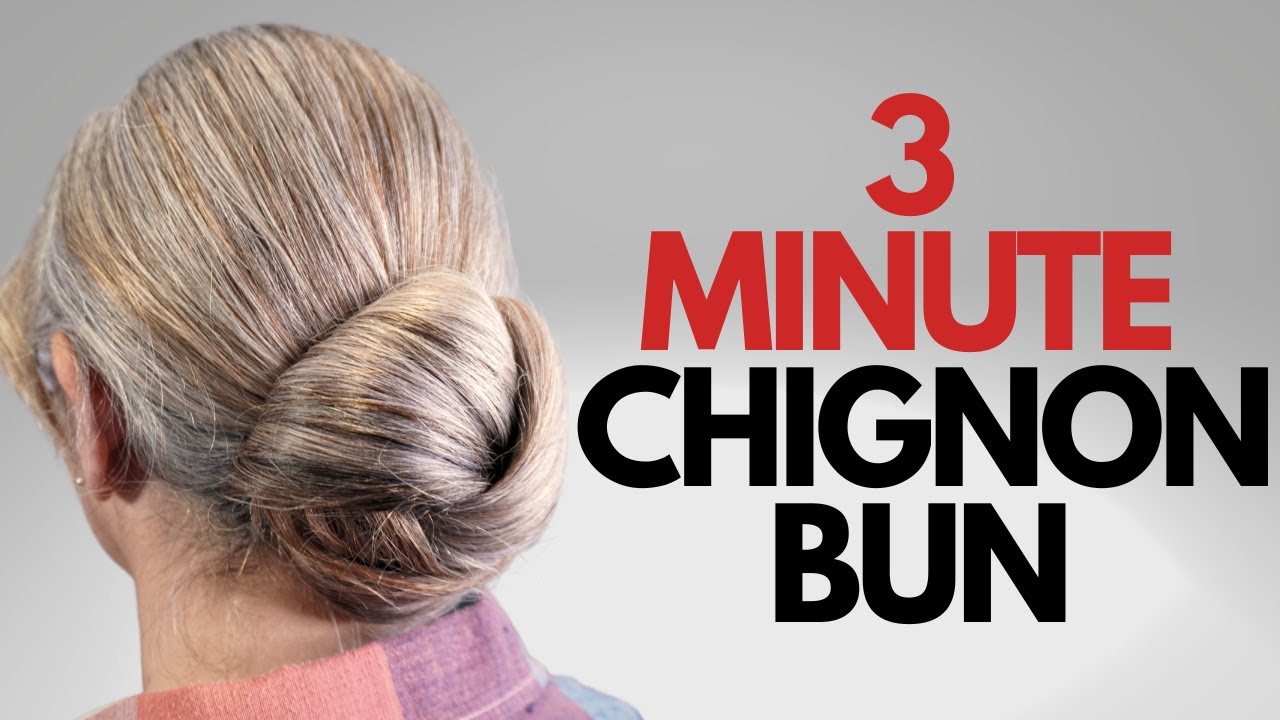 EASY chignon bun hair tutorial - YouTube