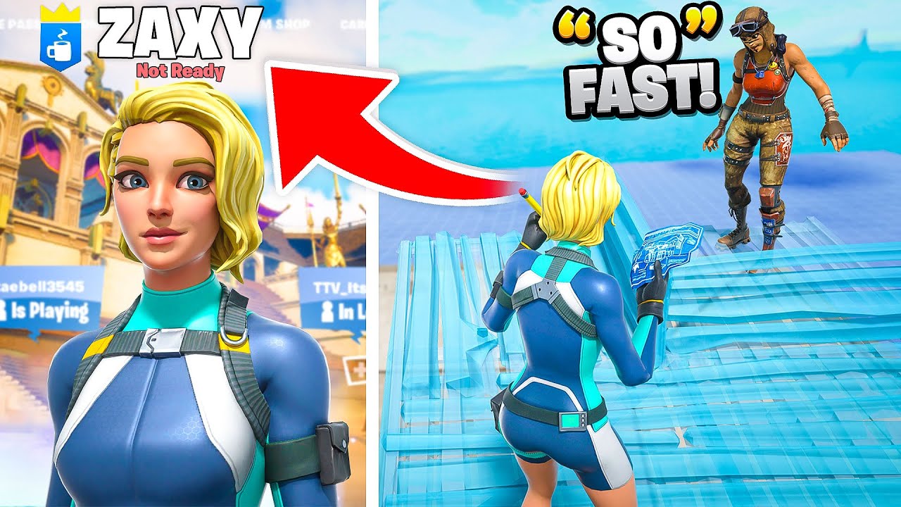 I Pretended to be ZAXY While Editing Fast in Fortnite... (FLOATING ...