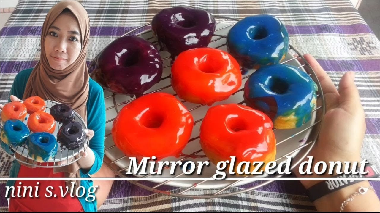 Mirror glazed donut simple recipe - YouTube