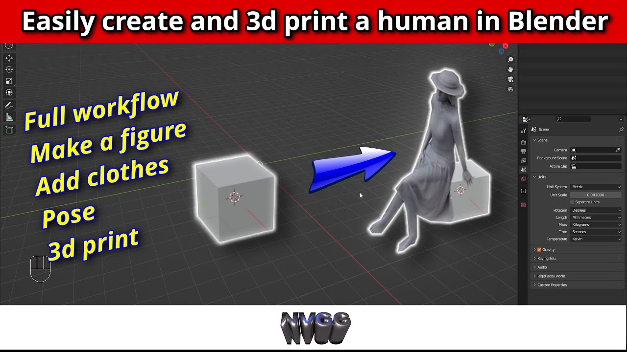 Make and 3d print a human model in Blender. Full workflow. - YouTube