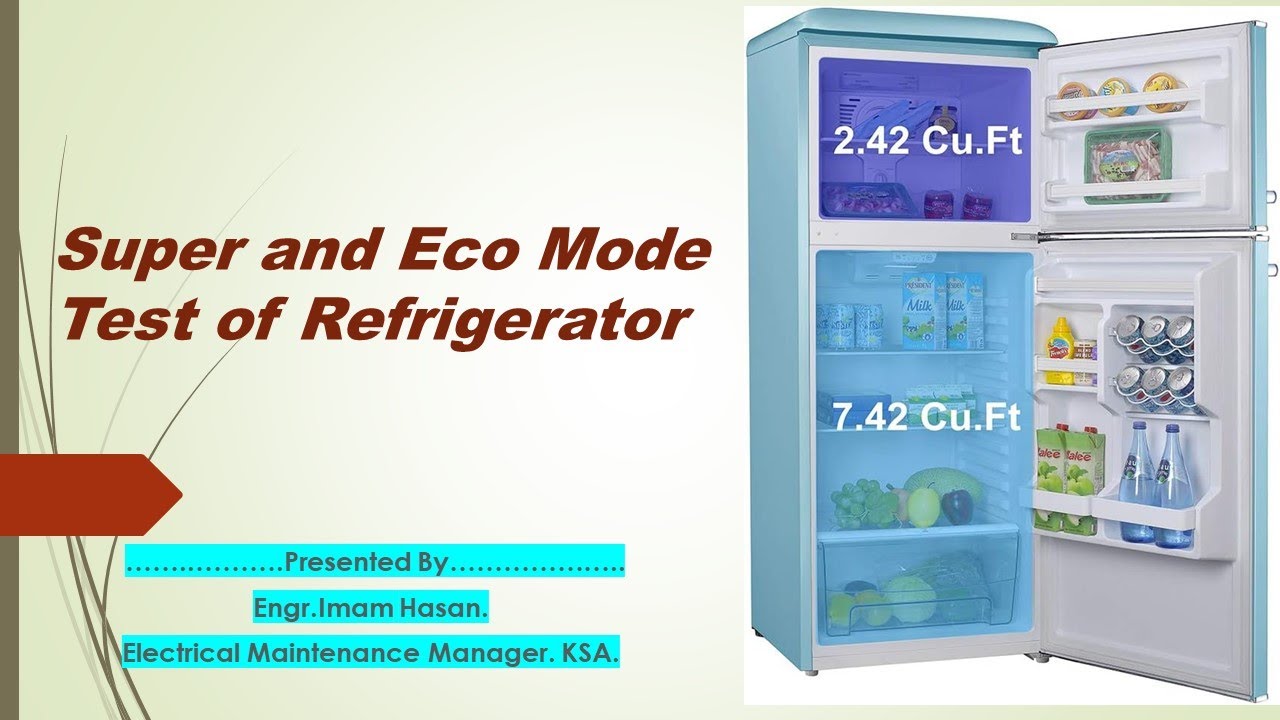 An Application of a Super and Eco cooling mode test of a double door ...