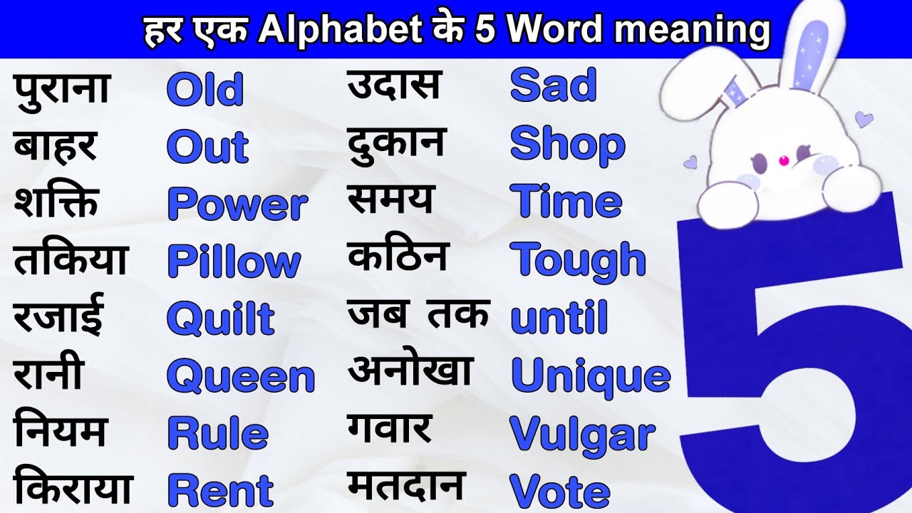 A to Z Word meaning ( Part-2 ) | Basic English Vocabulary 💥 - YouTube