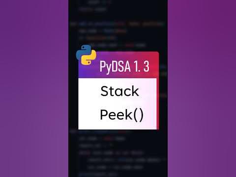 Python DSA - Peek Item from Stack in 1 Min !! - YouTube