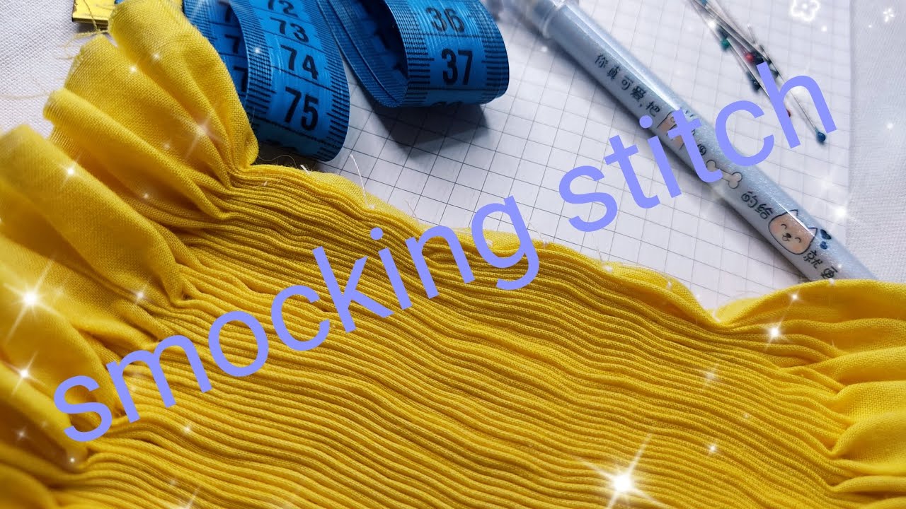 The basics of smocking stitch اساسيات غرزة السموك بفكرة جديدة و بسيطة ...