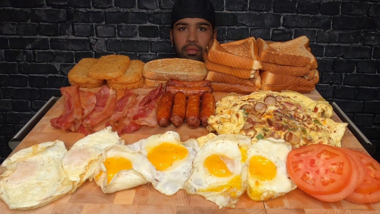 (ASMR NO TALKING) BREAKFAST MUKBANG - YouTube