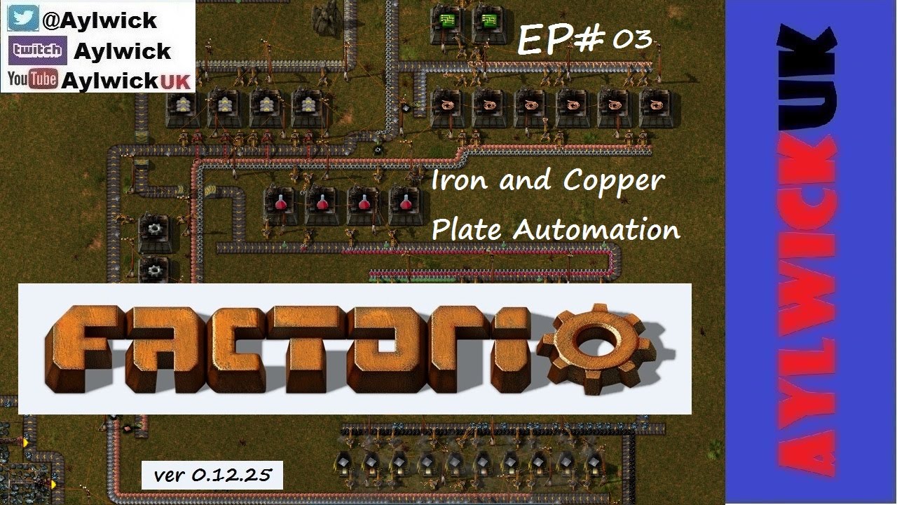 Factorio EP03 Iron and Copper Plate Automation - YouTube