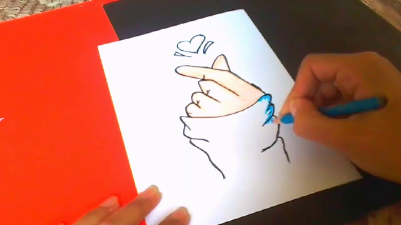 How to draw a girl hand and heart|Girl sketching|Hand Drawing - YouTube
