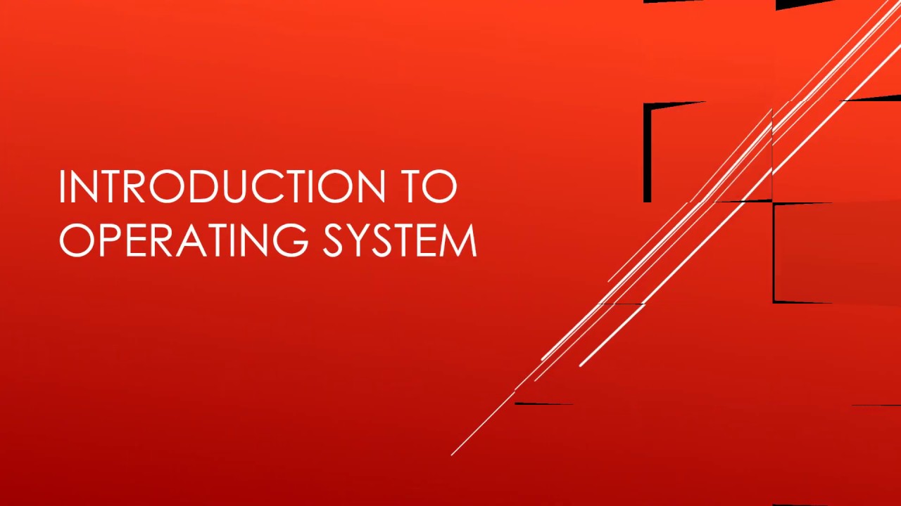 Operating System A small introduction (part 1) - YouTube