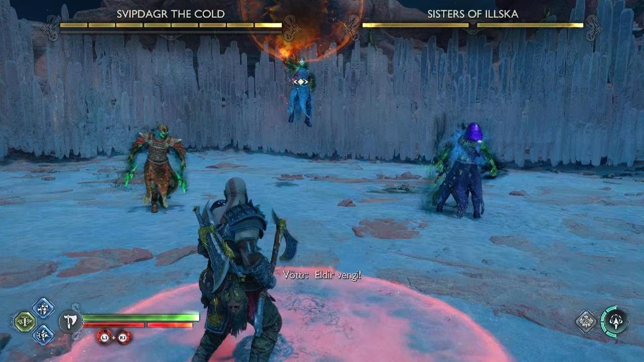 Kratos vs spivdagr the cold - YouTube