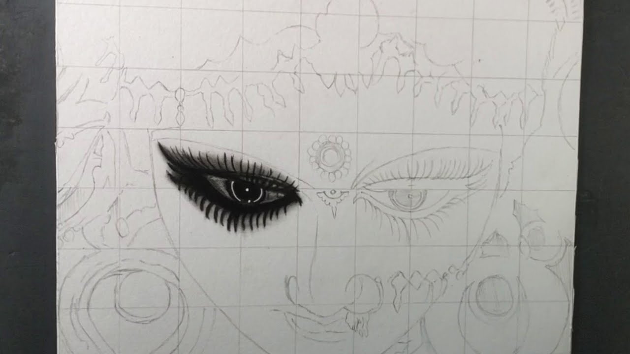 durgama sketch realistic drawing | devi sketch easy to draw #drawing ...