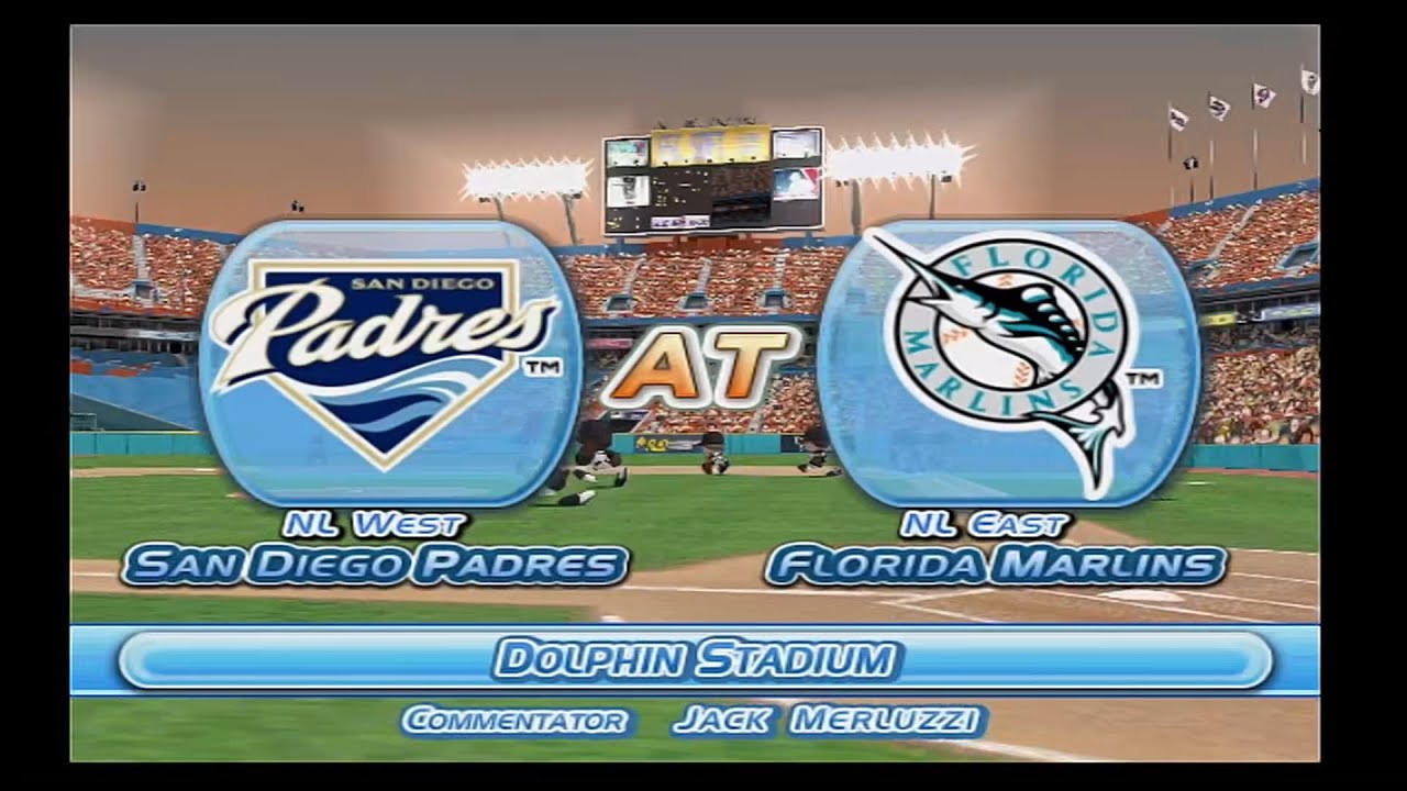 MLB Power Pros 2008 (Wii) (Florida Marlins Season) Game #29: SD @ FLA ...