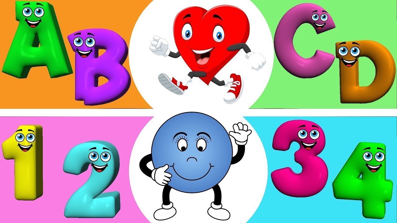 Learn ABC, 123 , Colors And Shapes | Kids Basic Learning For 3 Year ...