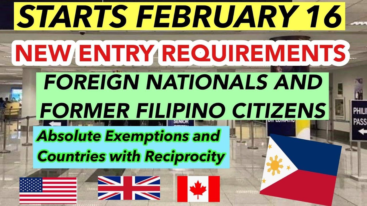 PHILIPPINES TRAVEL UPDATE | NEW ENTRY REQUIREMENTS FOR FOREIGN ...