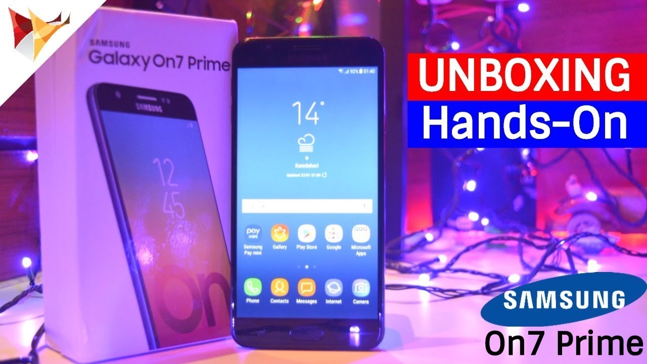 Samsung Galaxy On7 Prime Unboxing and First Look | Data Dock - YouTube