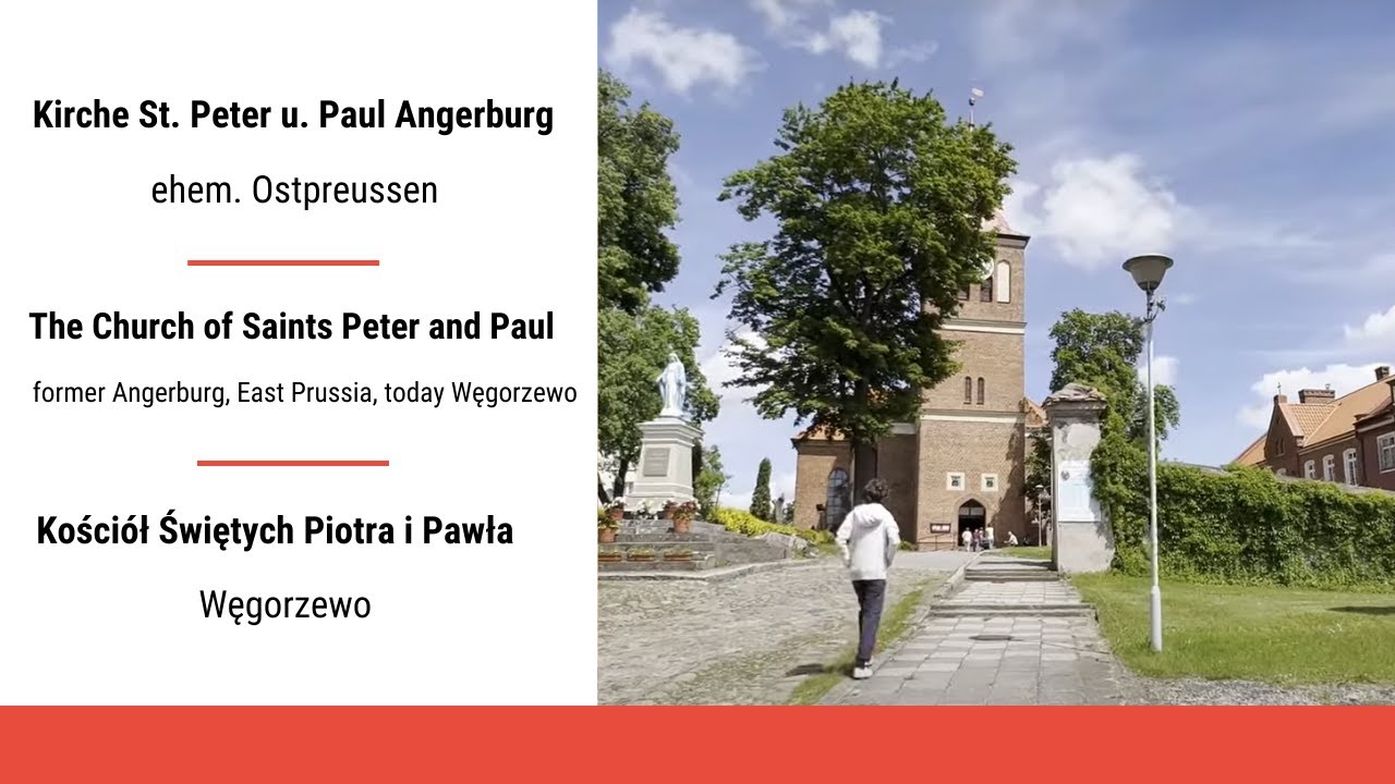 Die Kirche St. Peter und Paul in Angerburg (heute: Węgorzewo) in ...