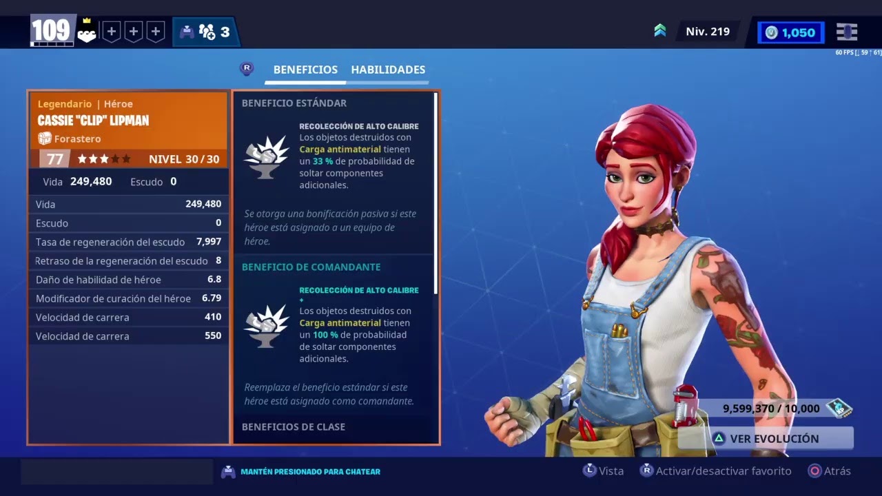 Cassie "CLIP" Lipman Trotamundos TOP Farmeo Guía FORTNITE Salva el ...