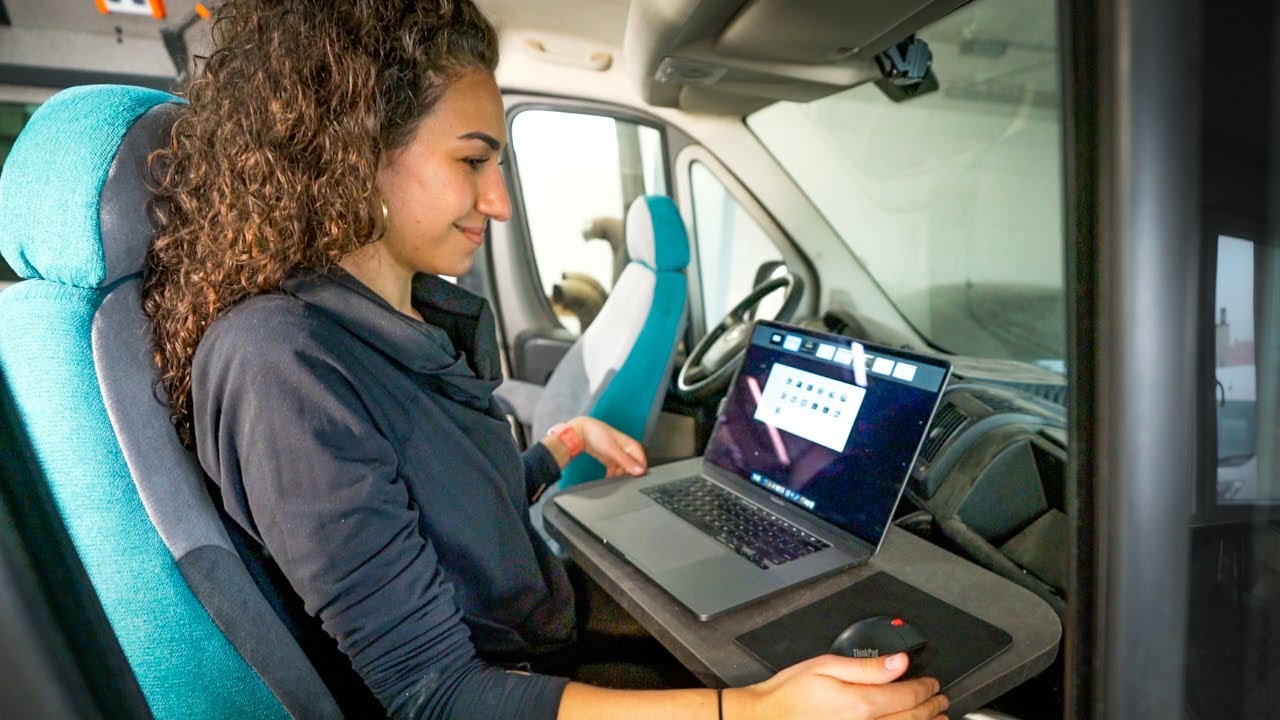 Best Van Office Ever Built for FULLTIME VANLIFE! - YouTube
