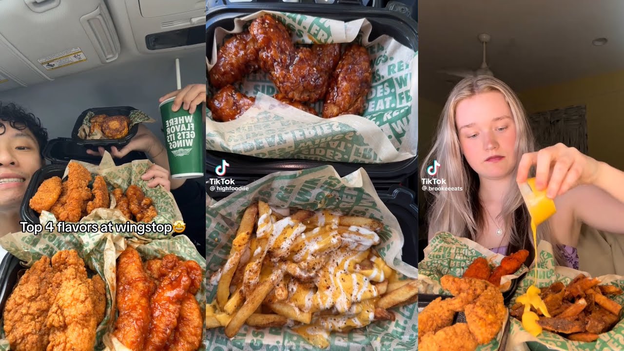 Wingstop mukbang tiktok compilation - YouTube