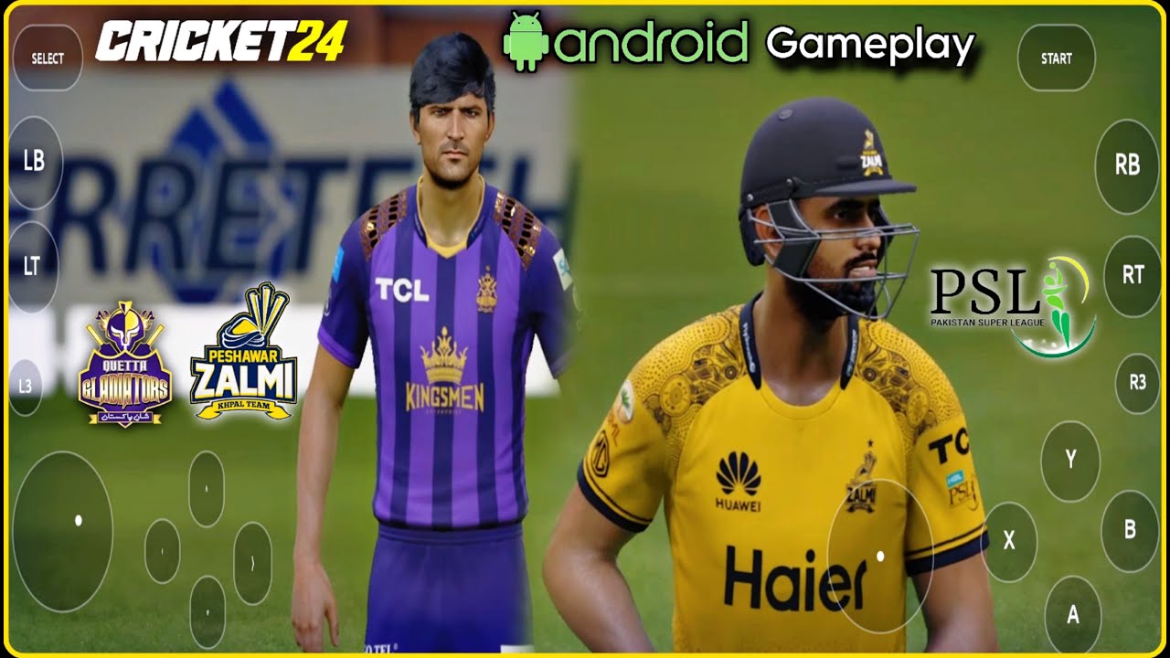 Cricket 24 PSL Gameplay In Mobile || Peshawar Zalmi Vs Quetta ...