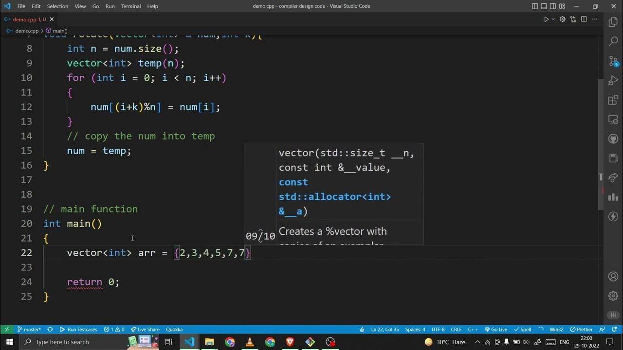 rotate the array to the right by k step || Rotation of Array in O(N) Time Complexity - YouTube