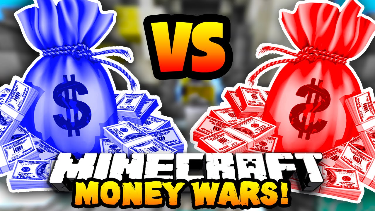 Minecraft RED VS BLUE MONEY WARS! #2 w/Preston, MrWoofless & Pete - YouTube