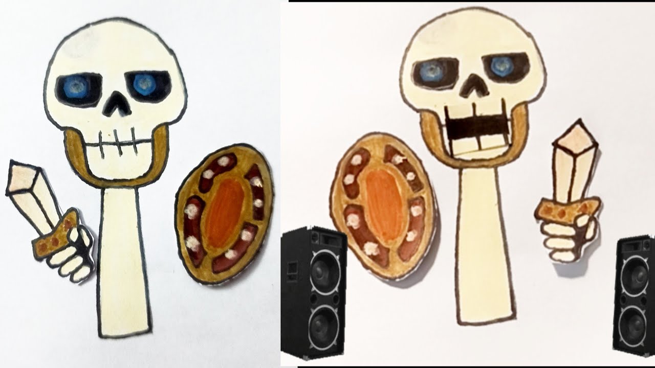 My Sprunki OC: RAAAH! Skeleton Banging Shield and OC: FRED from ...