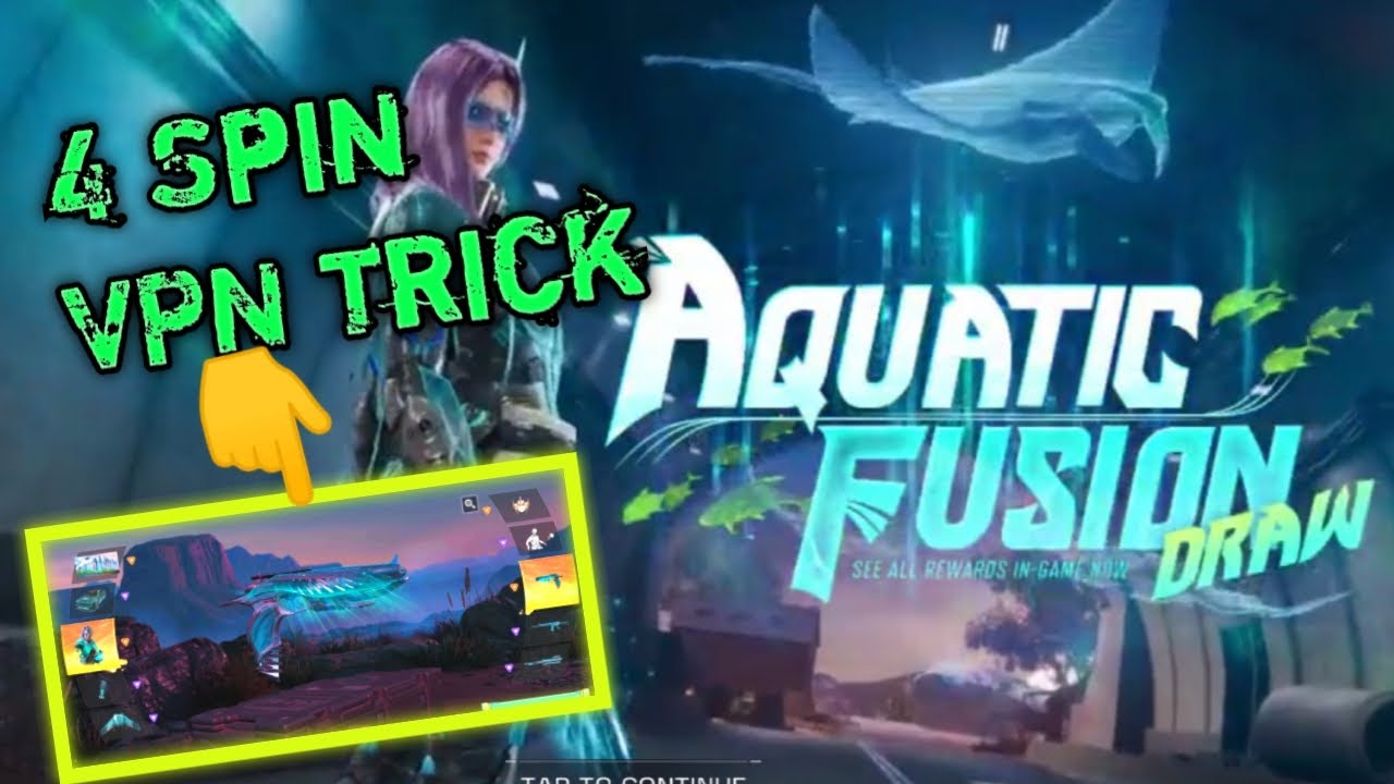 4 Spin VPN trick ⚡ Aquatic fusion Draw ⚡ lucky draw || Cod mobile ...