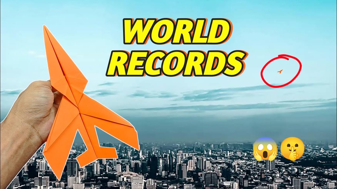 How to Make the WORLD RECORD Paper Airplane for Long Distance - YouTube