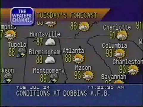 Weather Channel Local Forecast 1990 - YouTube