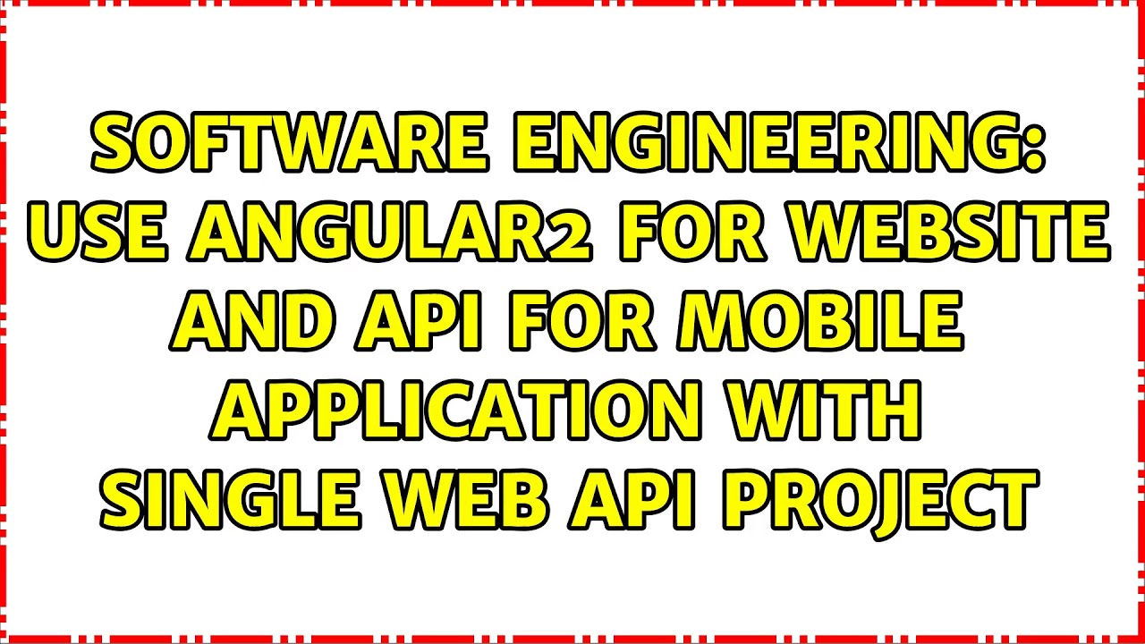 Use Angular2 For Website And Api For Mobile Application With Single Web Api Project Youtube 0216