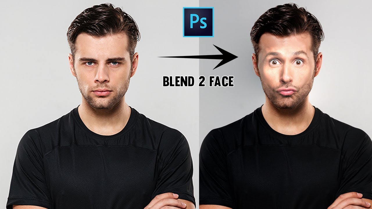 Blend 2 Face in Photoshop ! Photoshop Tips & Trick Tutorial - YouTube