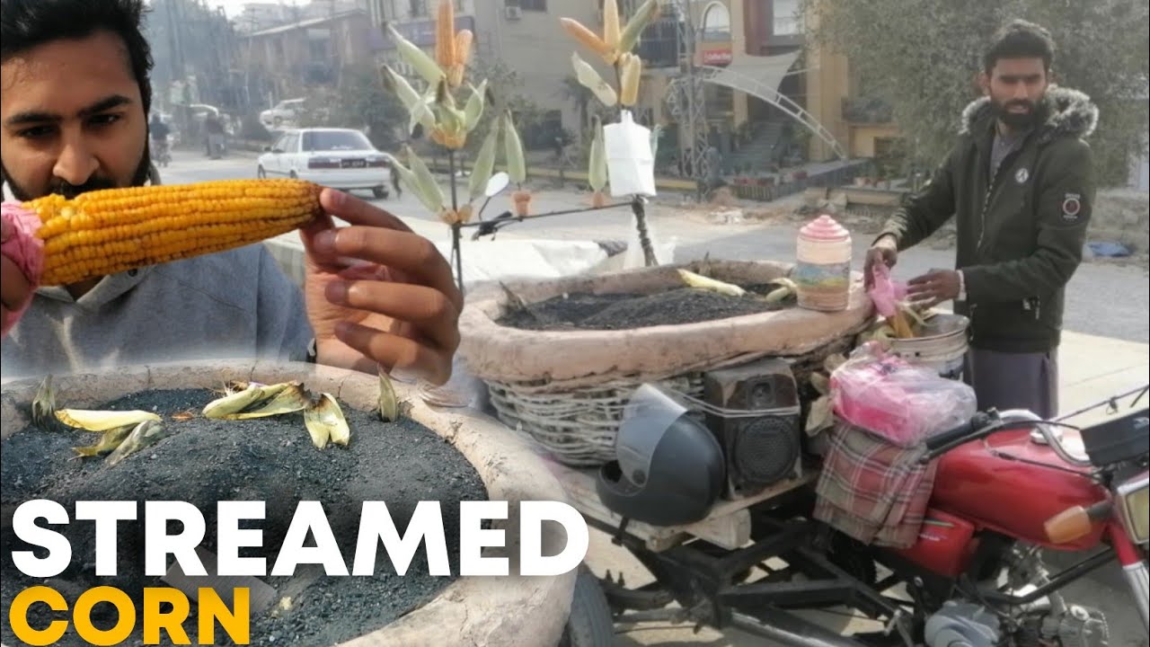 Corn Cob In Coal Ash | Steamed Corn | In Small Bike Stall | EP:09 Food ...