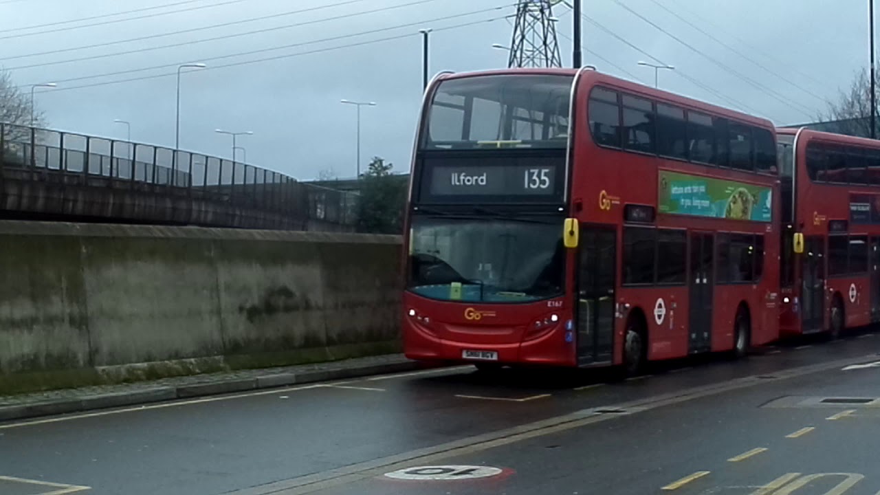 Enviro 400 Go Ahead London Blue Triangle E167 SN61BGV on a 147 Blinded ...