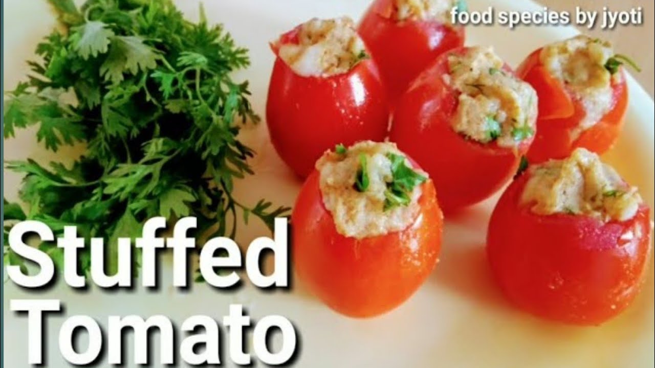 Stuffed tomato recipe || without onion garlic recipe || food species ...