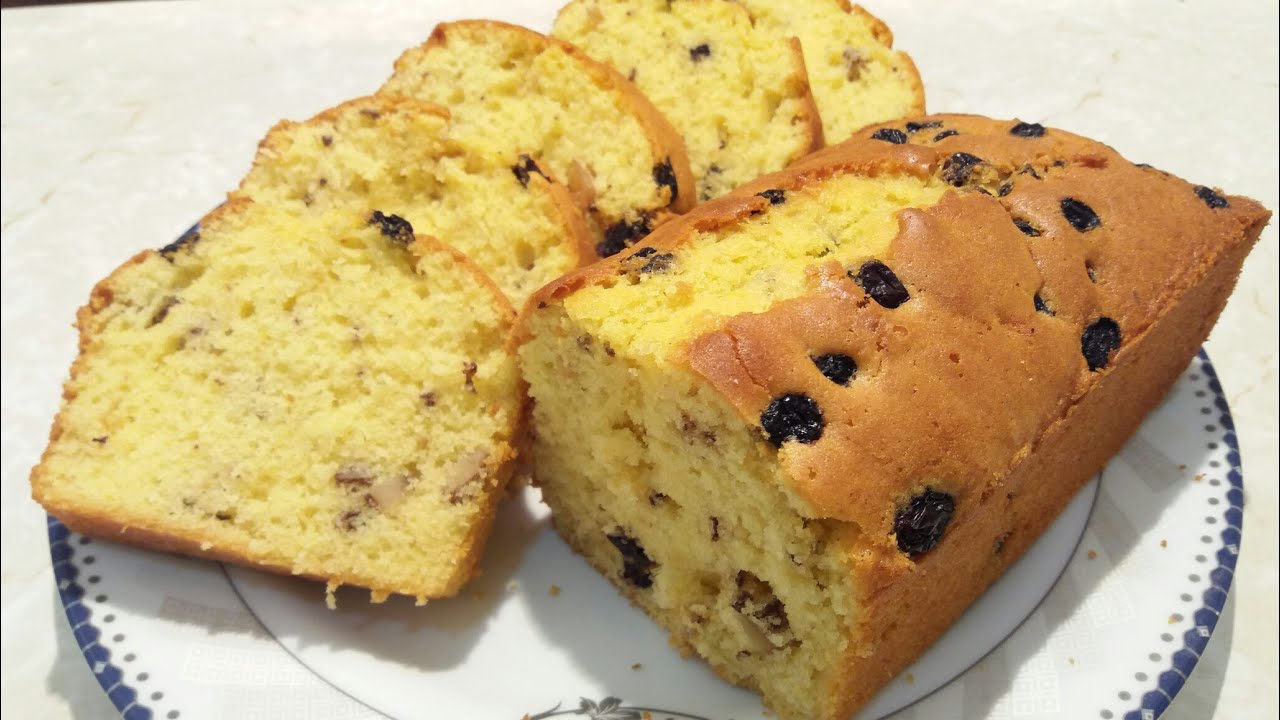 Kişmişli Yupyumşaq Baton Keks /Pound Keks /Çox yumşaq keks hazırladım ...