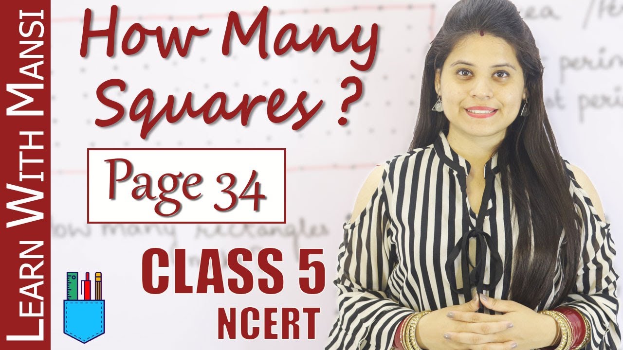 How Many Squares ? | Page 34 | Chapter 3 | Class 5 Maths NCERT | Math ...