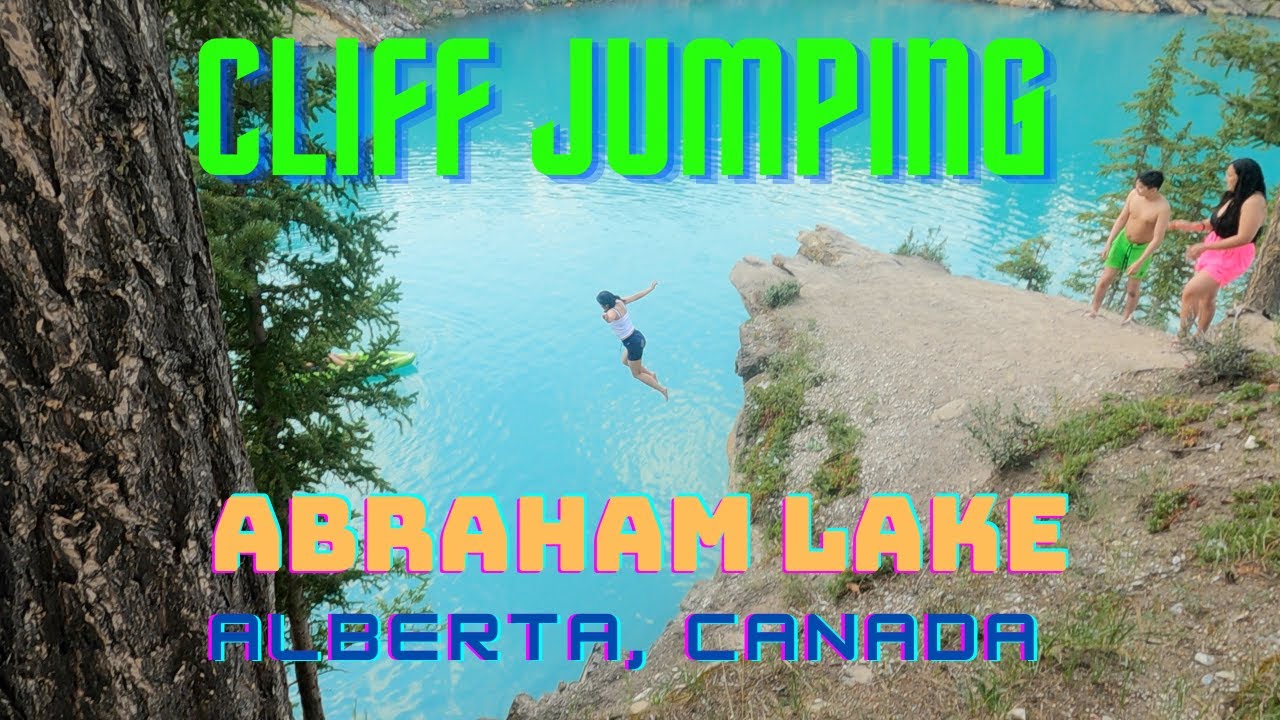Cliff Jumping at Abraham Lake, Alberta, Canada - YouTube