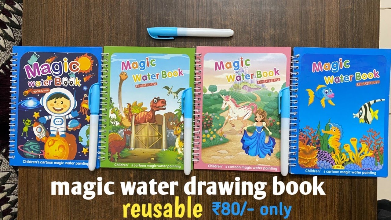 kidology magic water coloring book | Magic water drawing book reusable ...