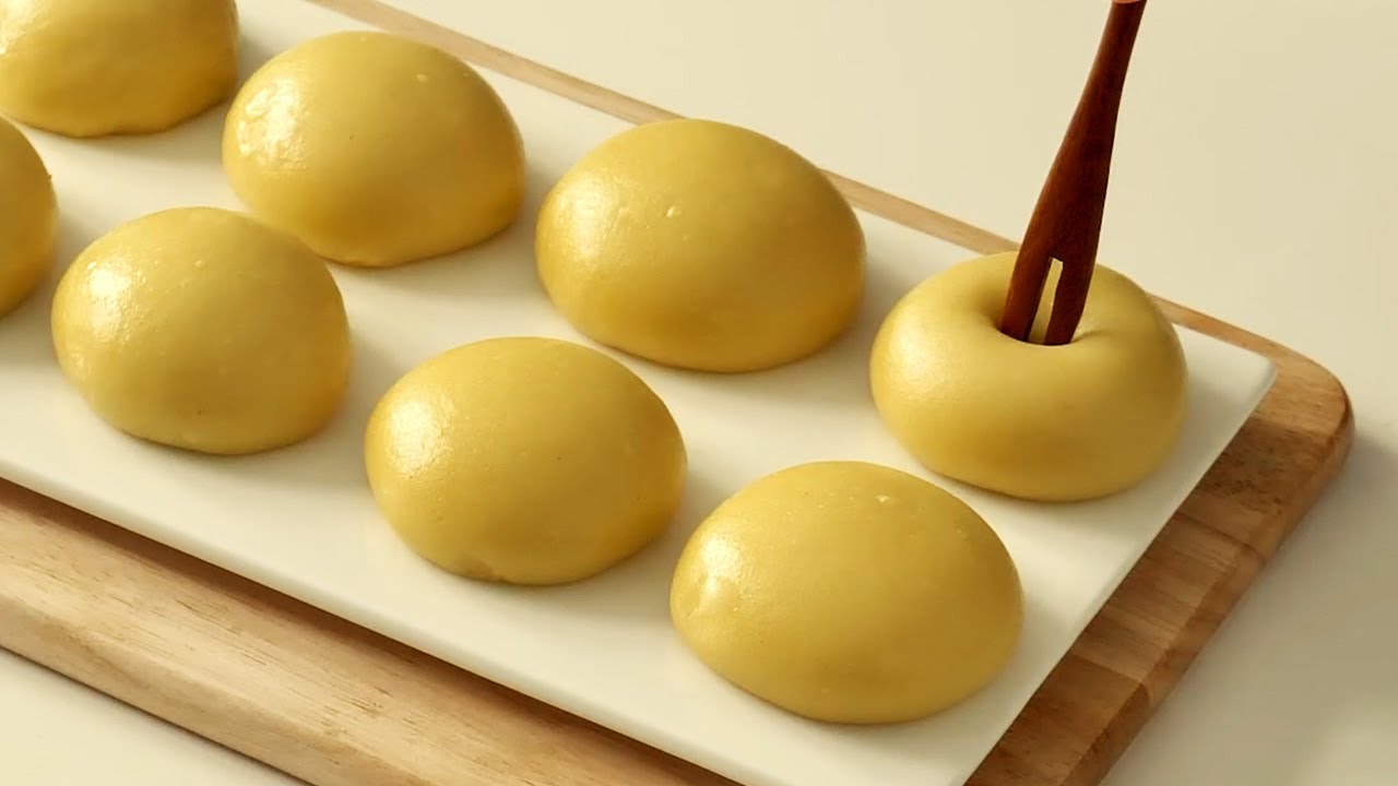 Ultra-simple banana milk rice cake made with 2 material - YouTube