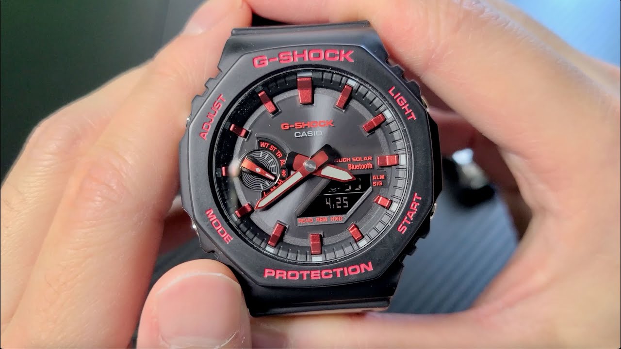 Red Solar CasiOak! GAB2100BNR-1A Hands on and First Impressions! Black ...